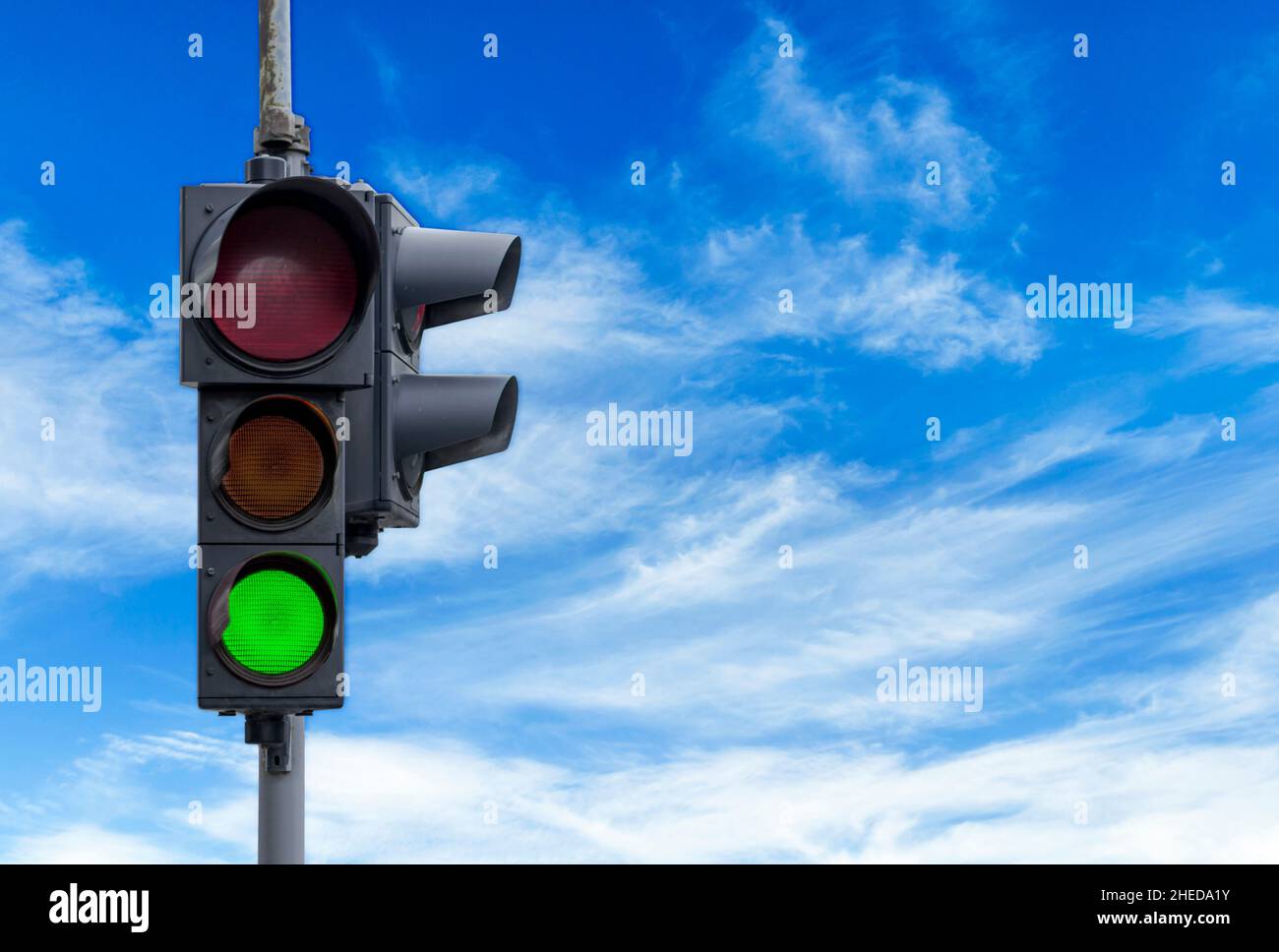 Semaphore signal set at go hi-res stock photography and images - Alamy