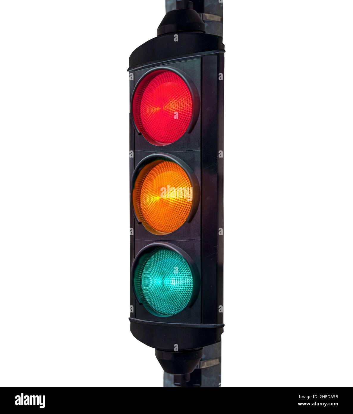 Green, Yellow and Red traffic light Stock Photo - Alamy