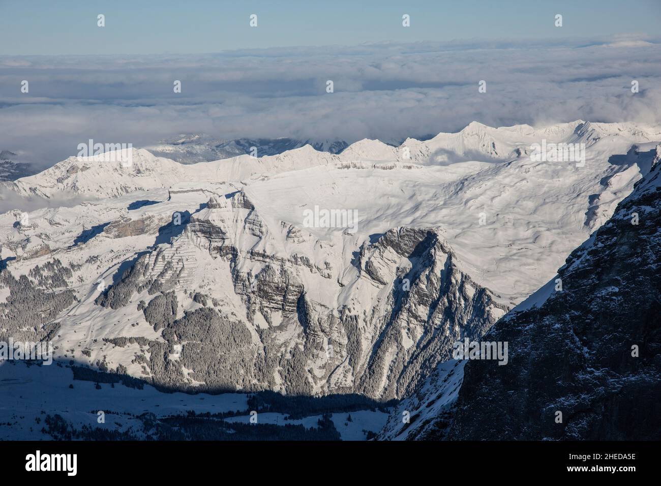 Jungfraujoch, Eiger, snow, Alps, Switzerland, mountains, Europe Stock ...