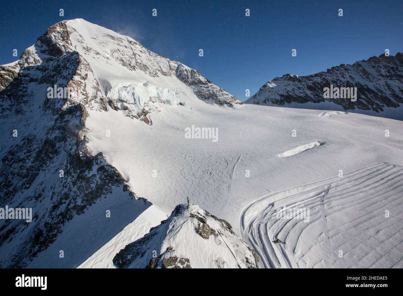 Jungfraujoch, Eiger, snow, Alps, Switzerland, mountains, Europe Stock ...