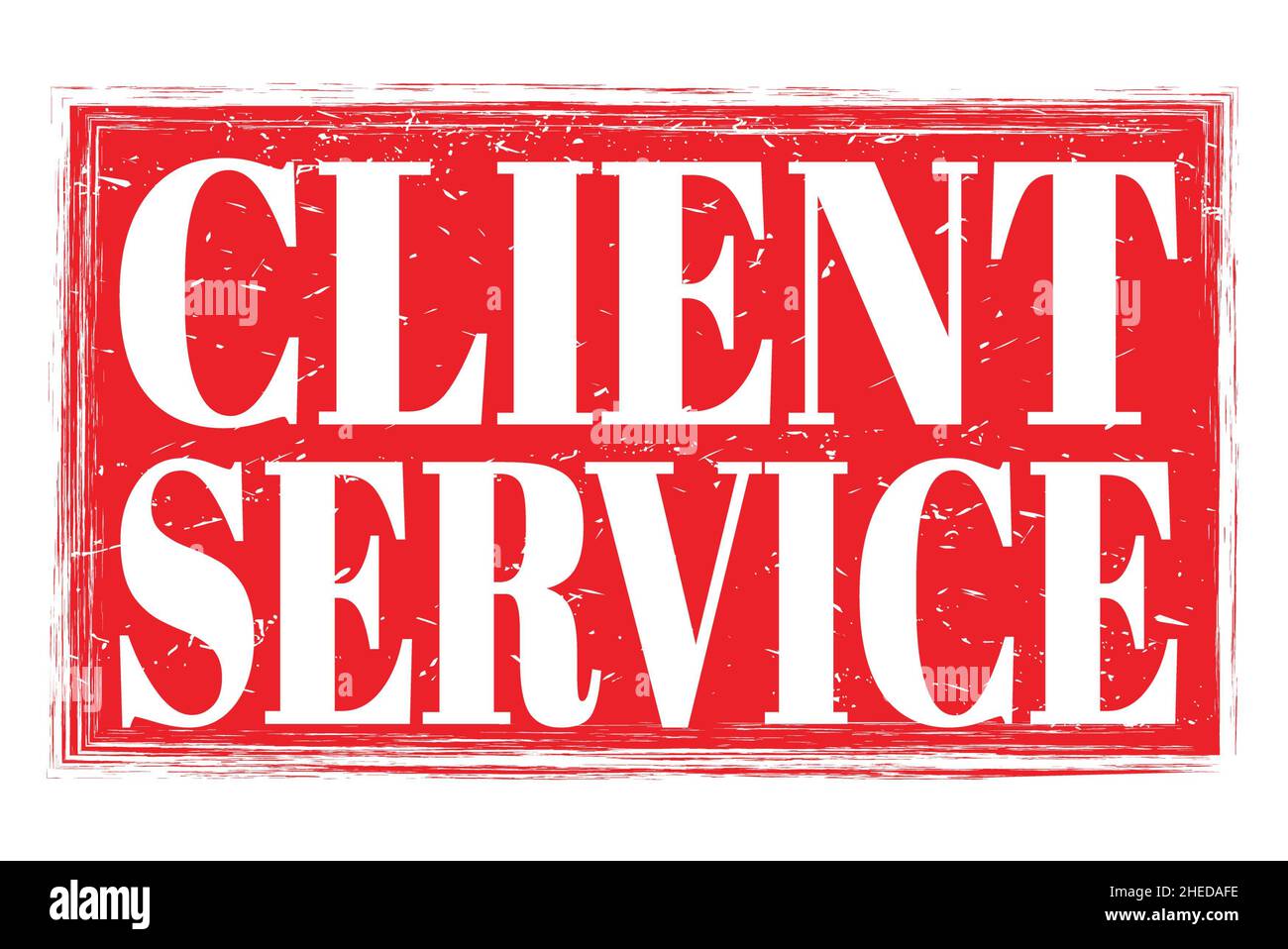 CLIENT SERVICE, words written on red grungy stamp sign Stock Photo - Alamy