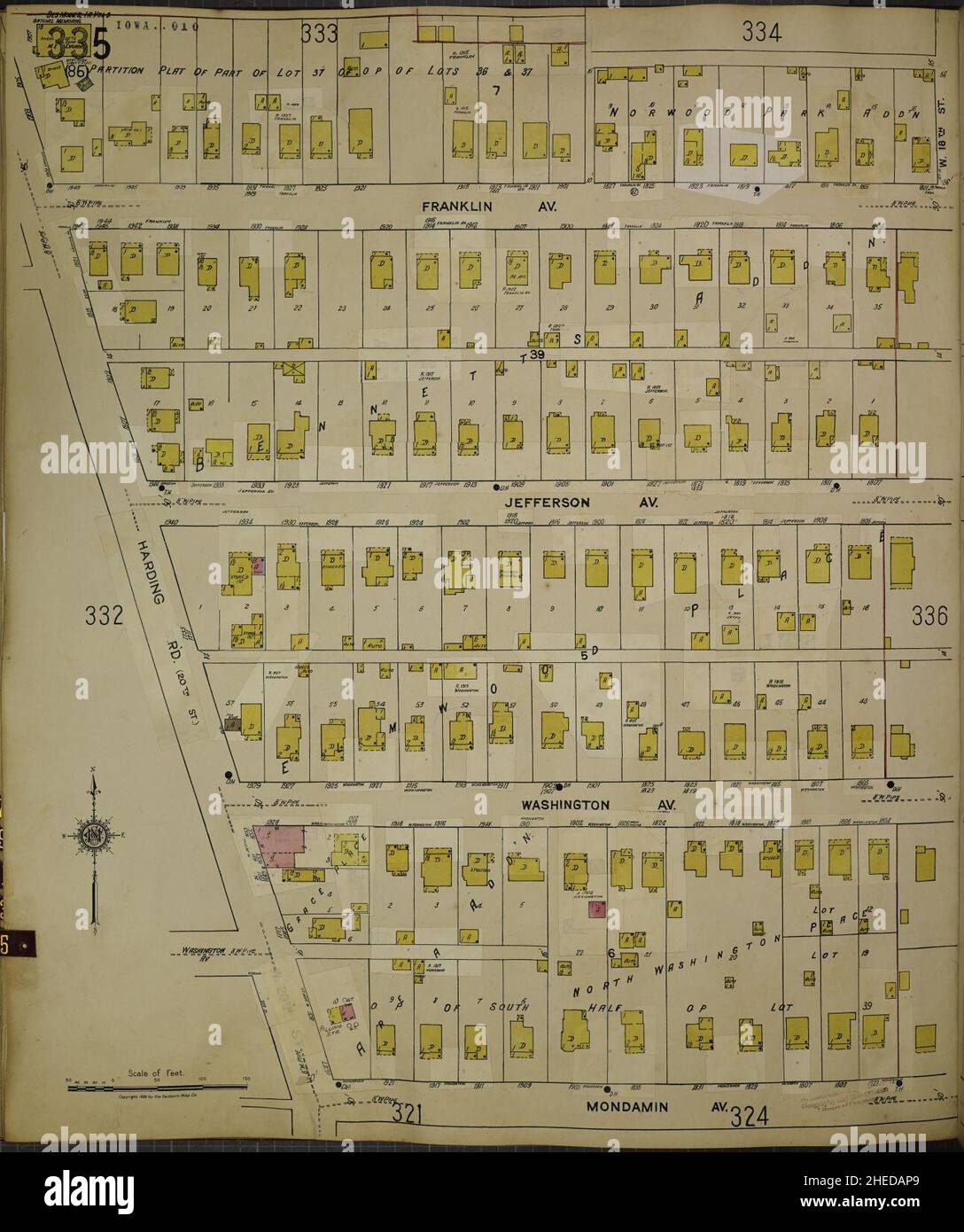 Map of des moines hi-res stock photography and images - Alamy