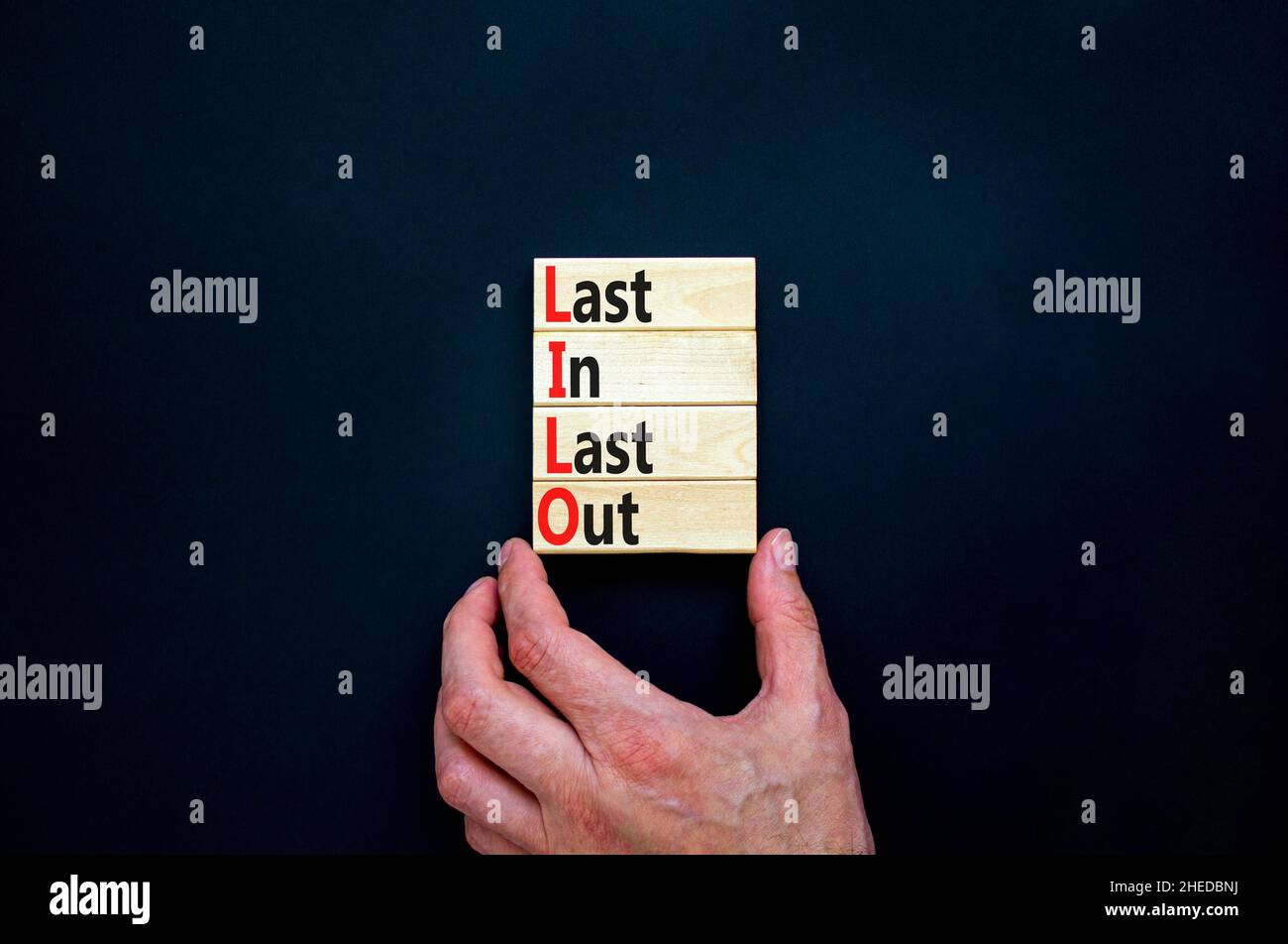 LILO last in last out symbol. Concept words LILO last in last out on ...