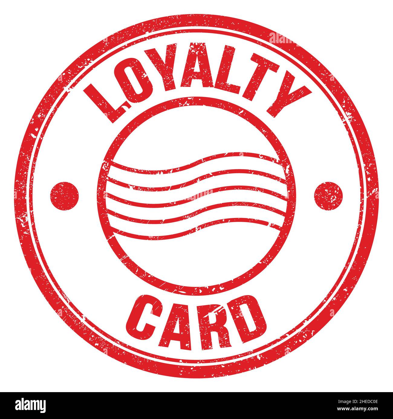 LOYALTY CARD text written on red round postal stamp sign Stock Photo ...