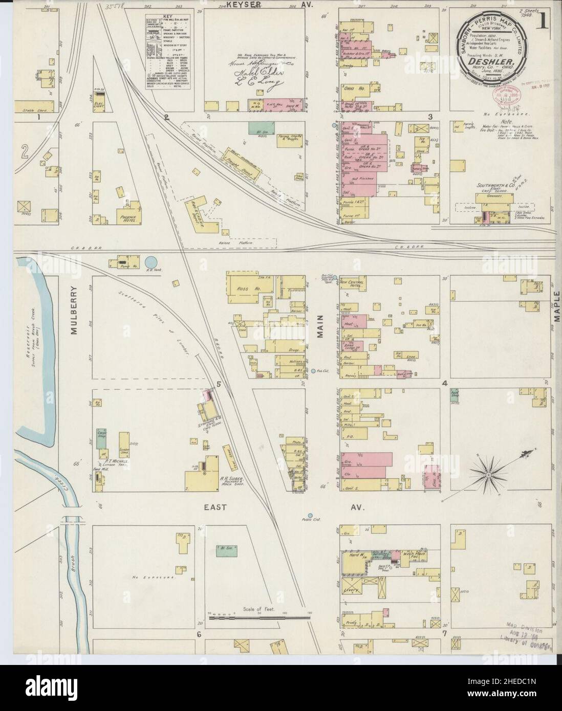 Map of deshler hi-res stock photography and images - Alamy