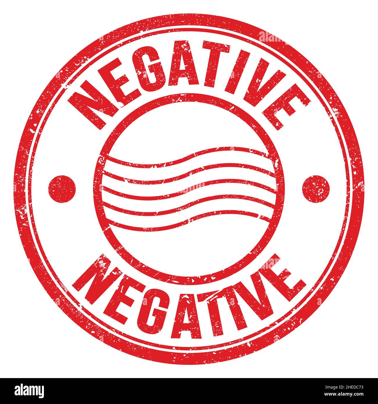 NEGATIVE word written on red round postal stamp sign Stock Photo - Alamy