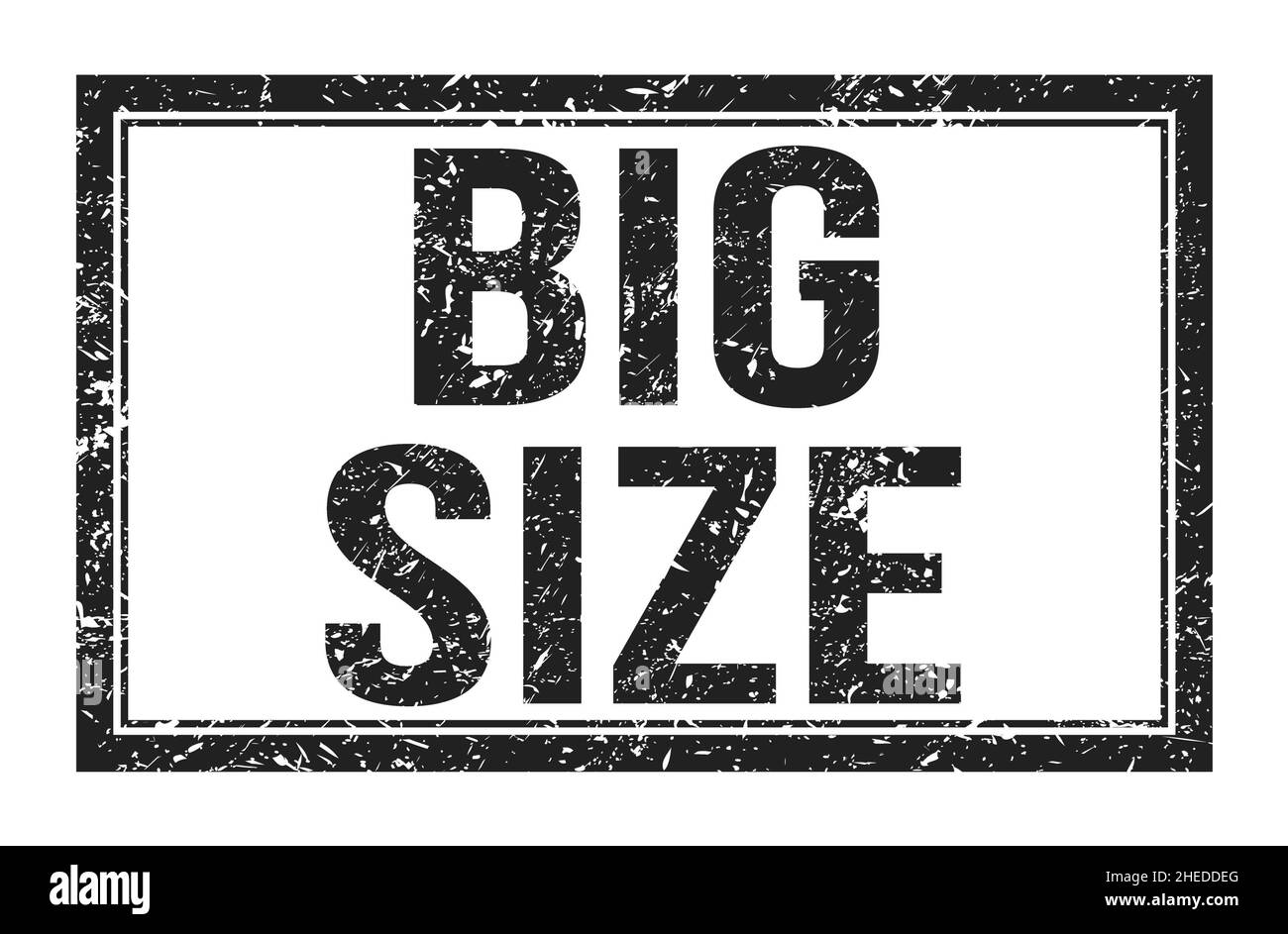 BIG SIZE, words written on black rectangle stamp sign Stock Photo - Alamy