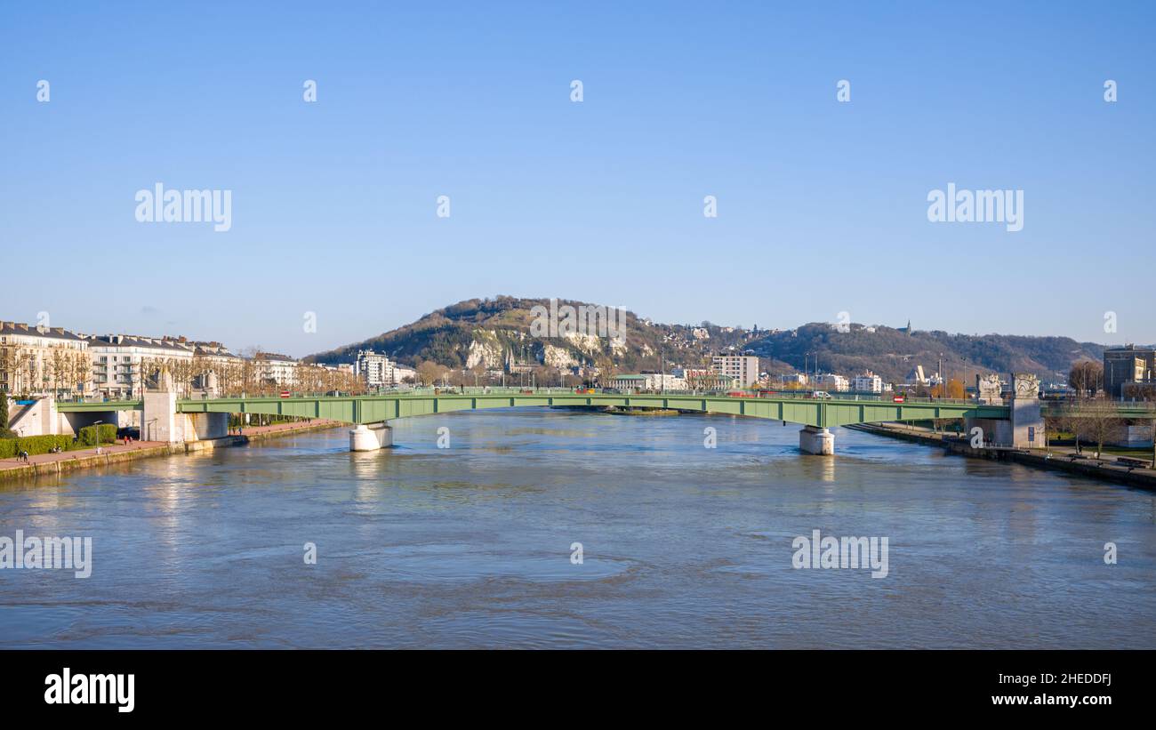 This landscape photo was taken in Europe, France, Normandy, in Winter ...