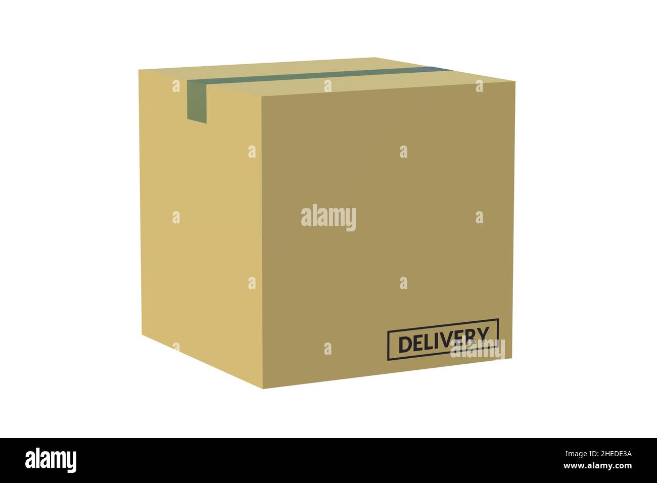Cardboard box for shipping isolated on white background. 3d render ...