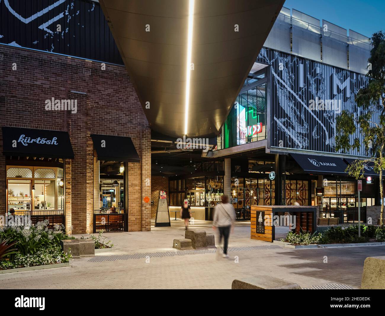 Main entrance with pedestrian bridge link between shopping centre and ...