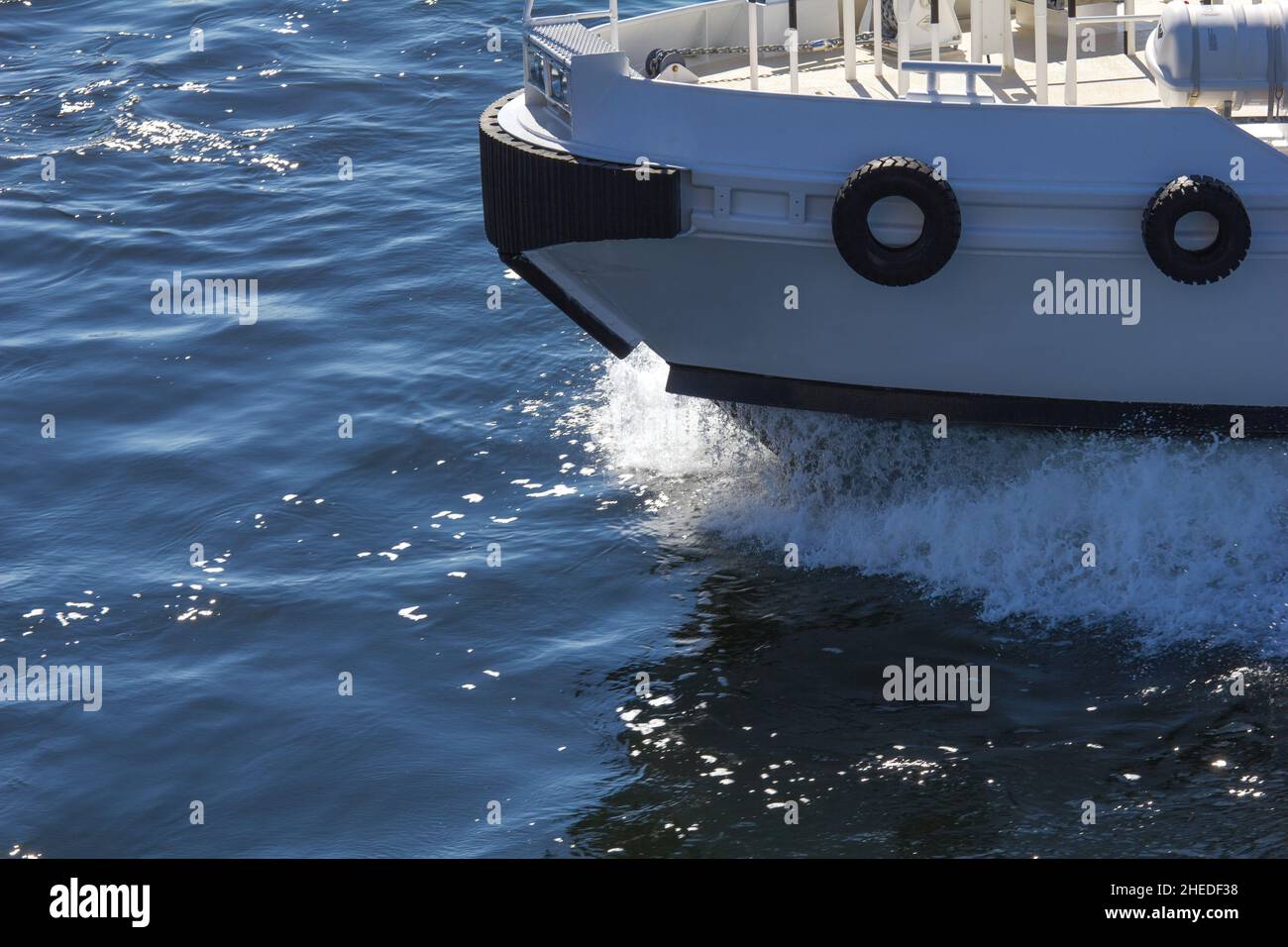 Bow and bow wave of a high powered Swedish pilot boat or vessel Stock ...