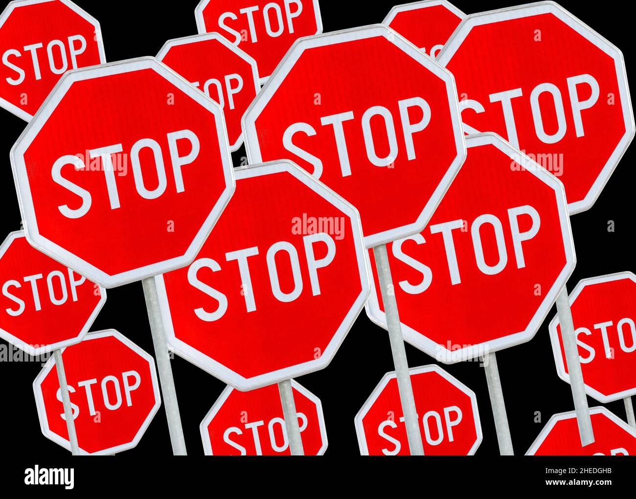 Multiple stop sign Stock Photo - Alamy