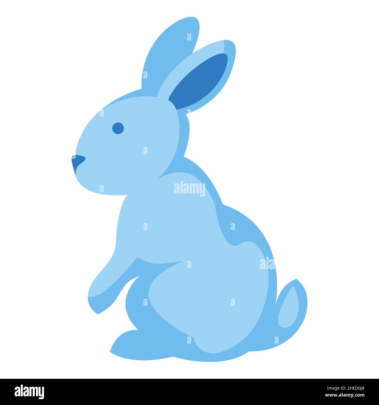 Cute Easter Bunny illustration. Cartoon rabbit character for design ...