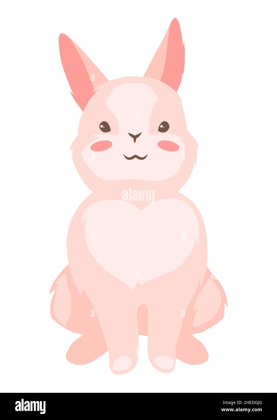 Cute Easter Bunny illustration. Cartoon rabbit character for design ...