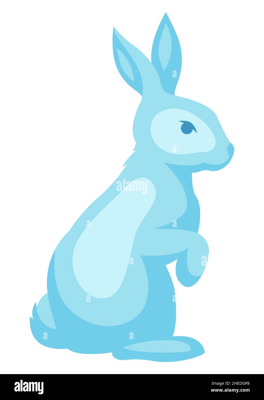 Cute Easter Bunny illustration. Cartoon rabbit character for design ...