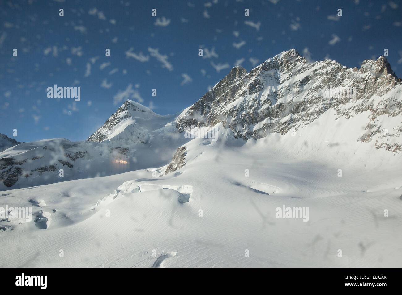 Jungfraujoch, Eiger, snow, Alps, Switzerland, mountains, Europe Stock ...