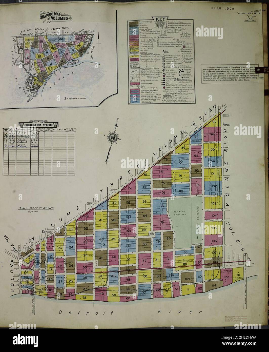 Map of detroit hi-res stock photography and images - Alamy