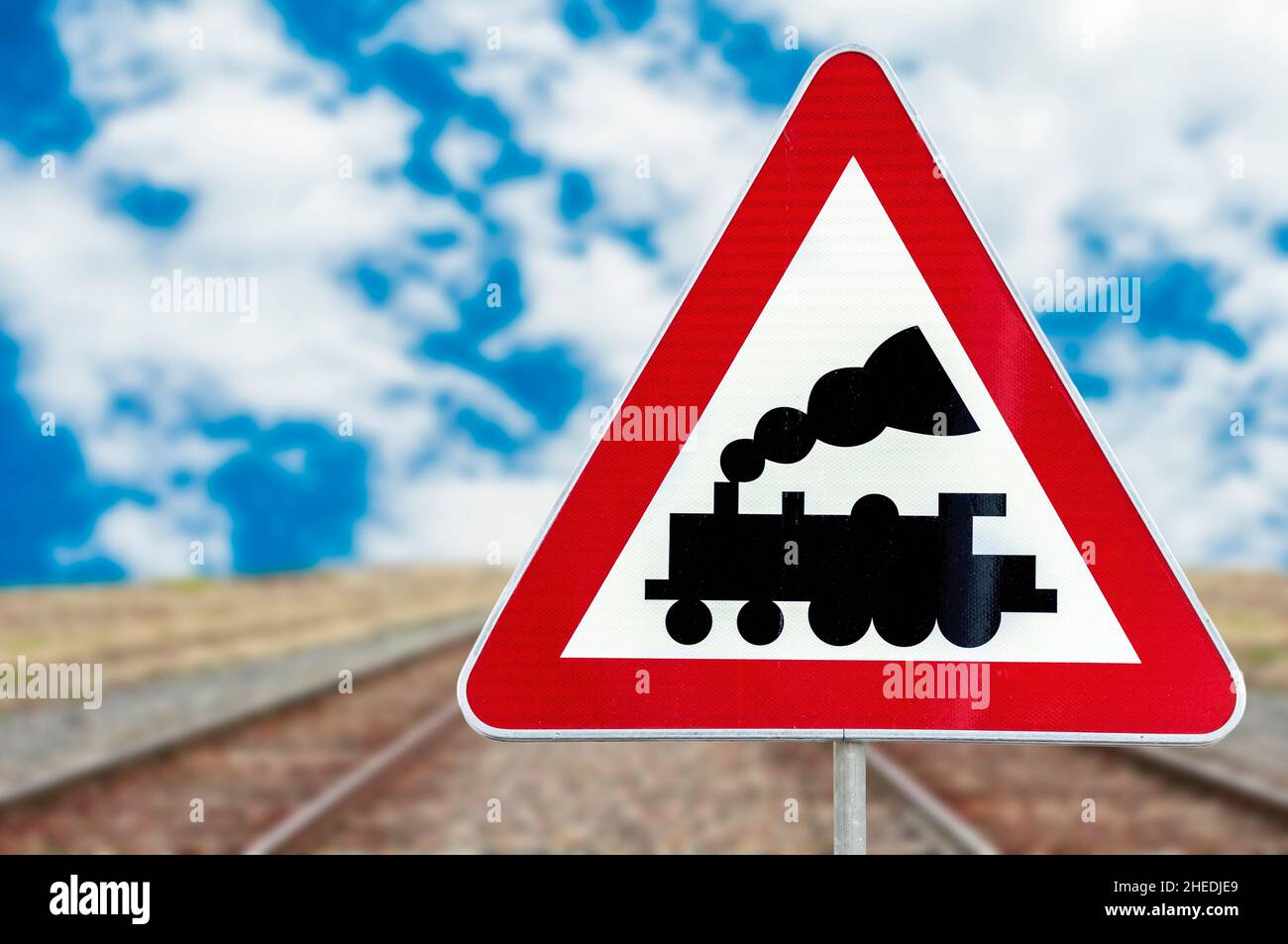Level crossing without barrier hi-res stock photography and images - Alamy