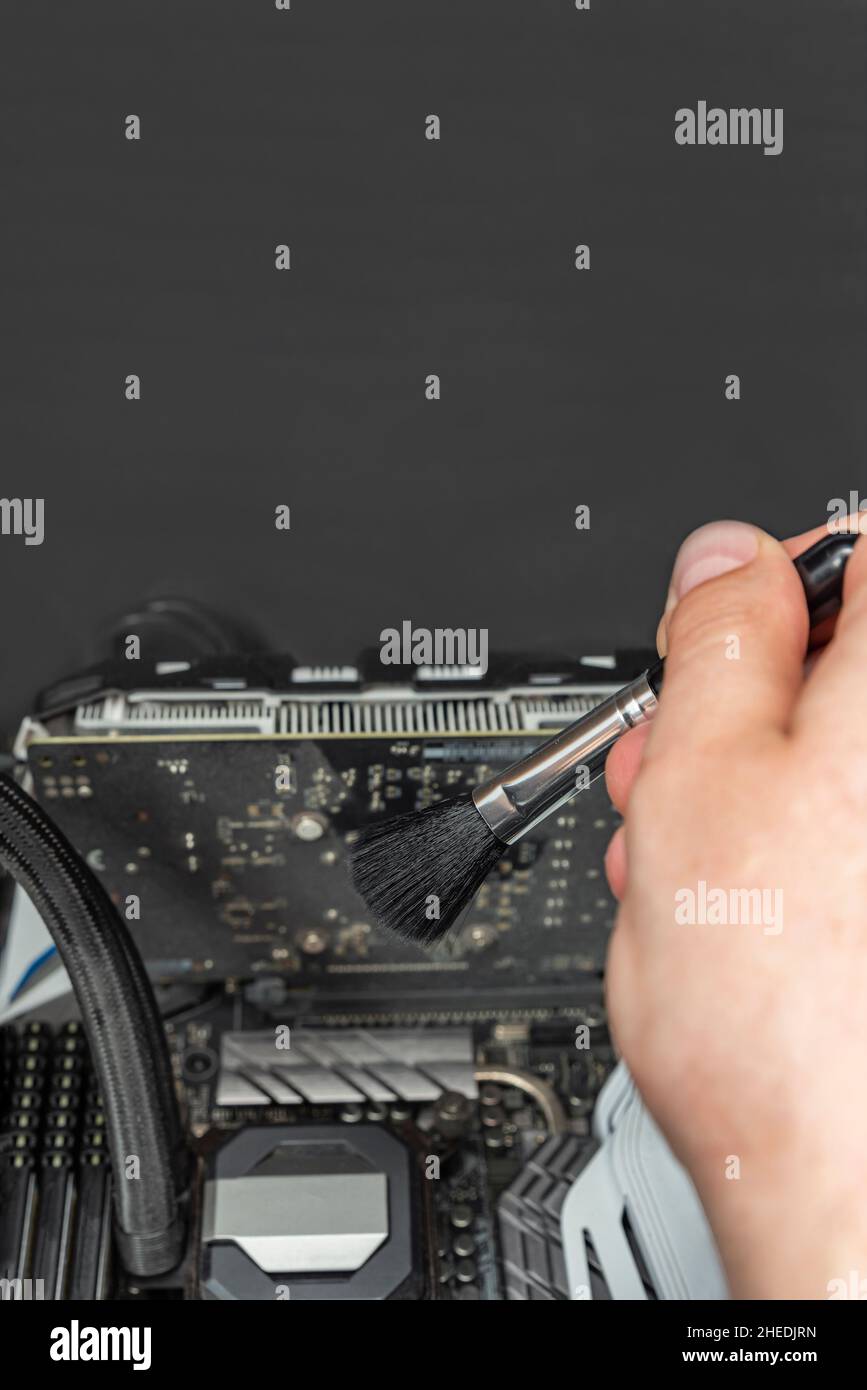 Cleaning dirty computer. Computer maintenance. Cleaning a dirty ...