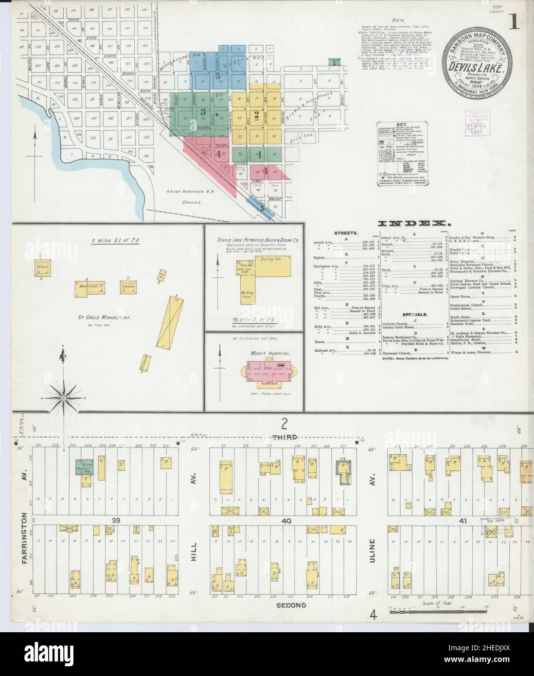 Map of devils lake hi-res stock photography and images - Alamy