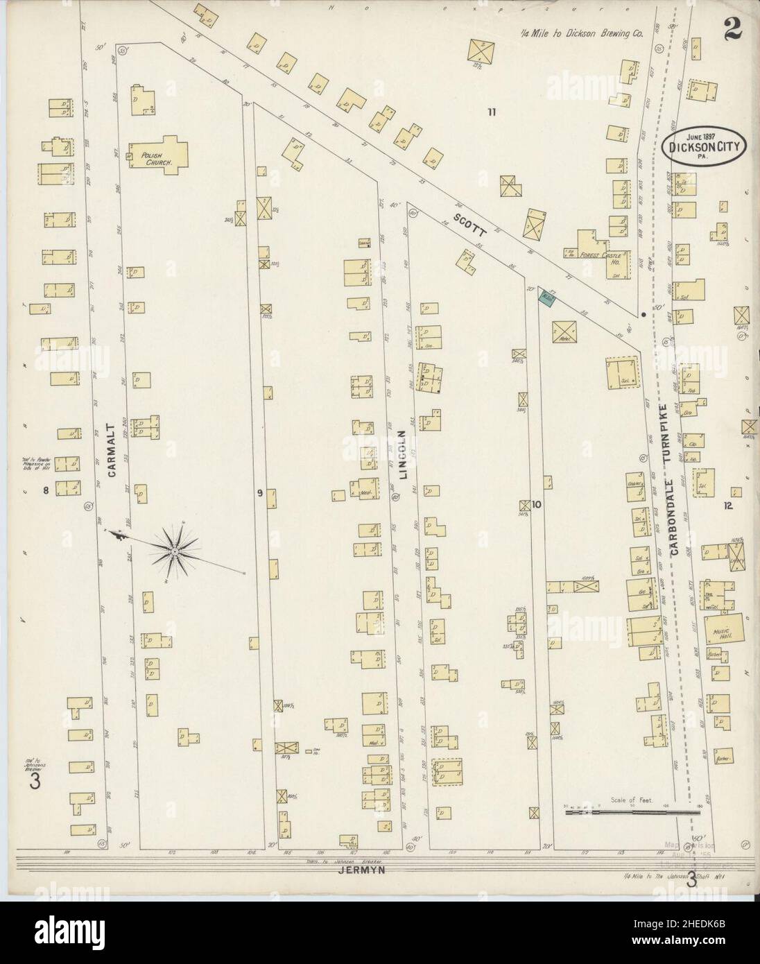 Map of dickson city hi-res stock photography and images - Alamy