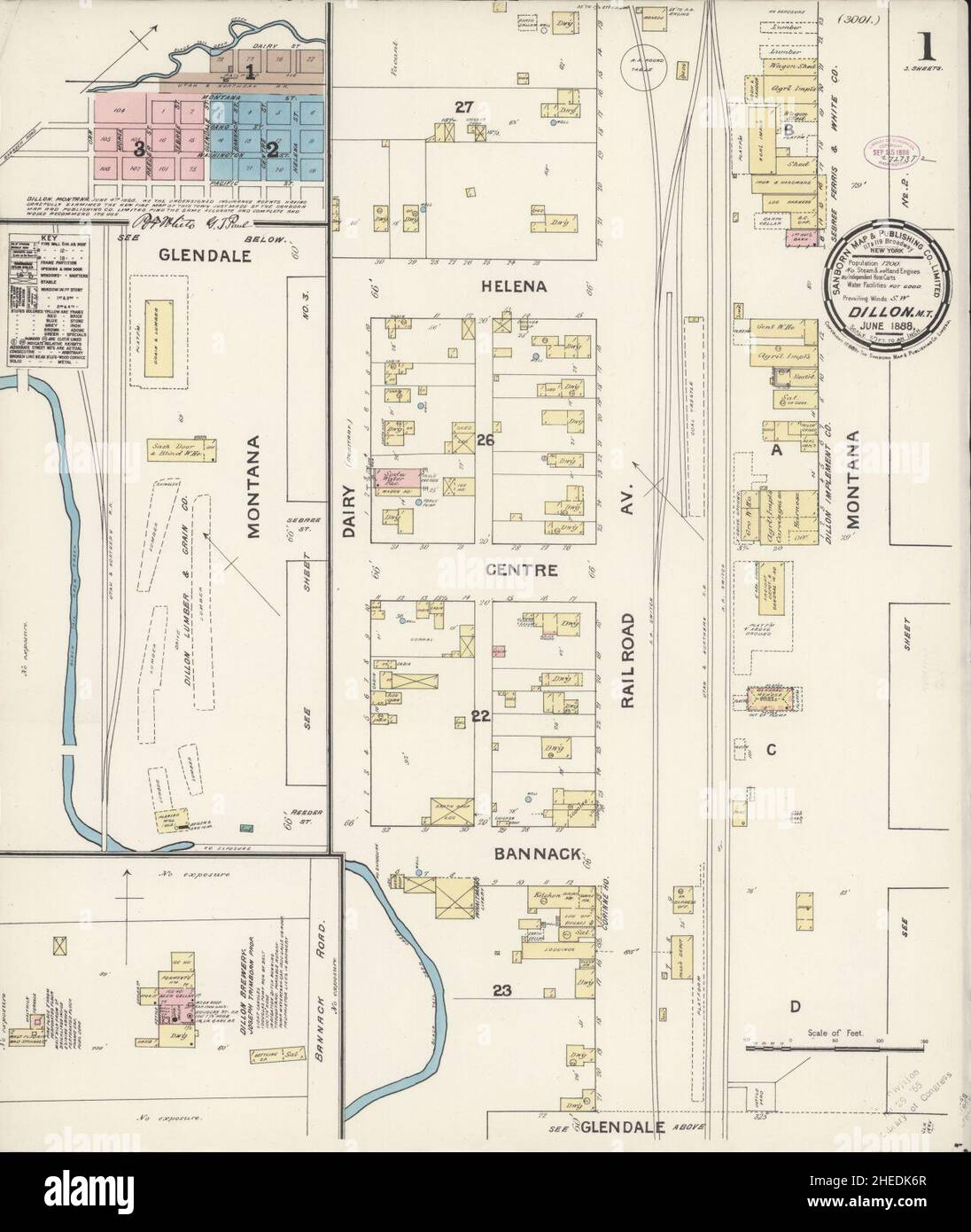Map of dillon montana hi-res stock photography and images - Alamy