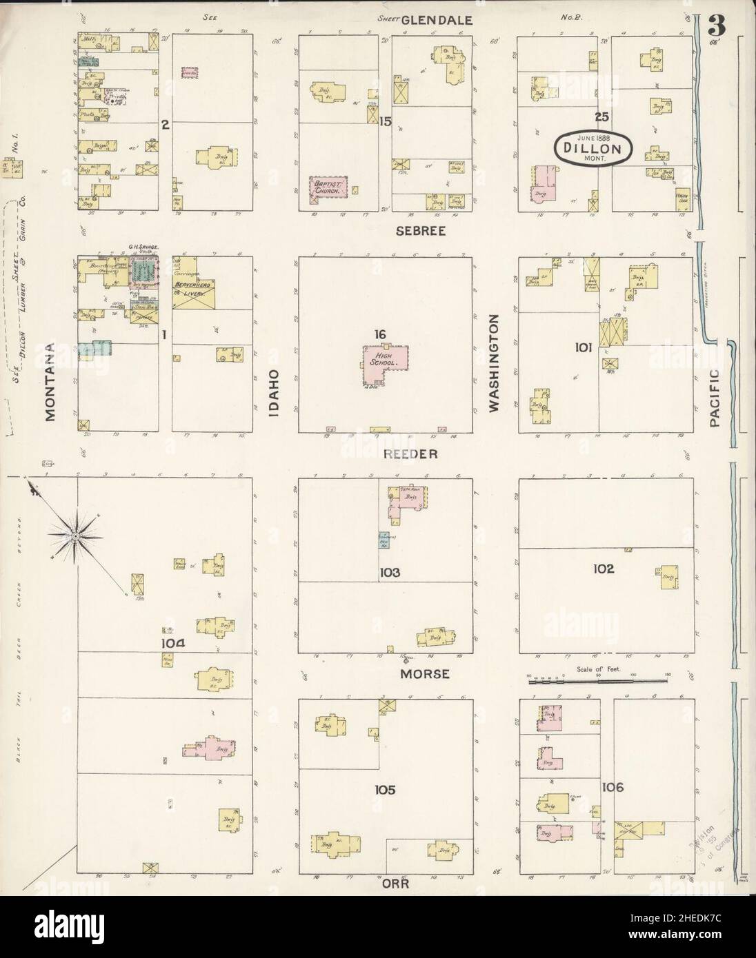Map of dillon montana hi-res stock photography and images - Alamy