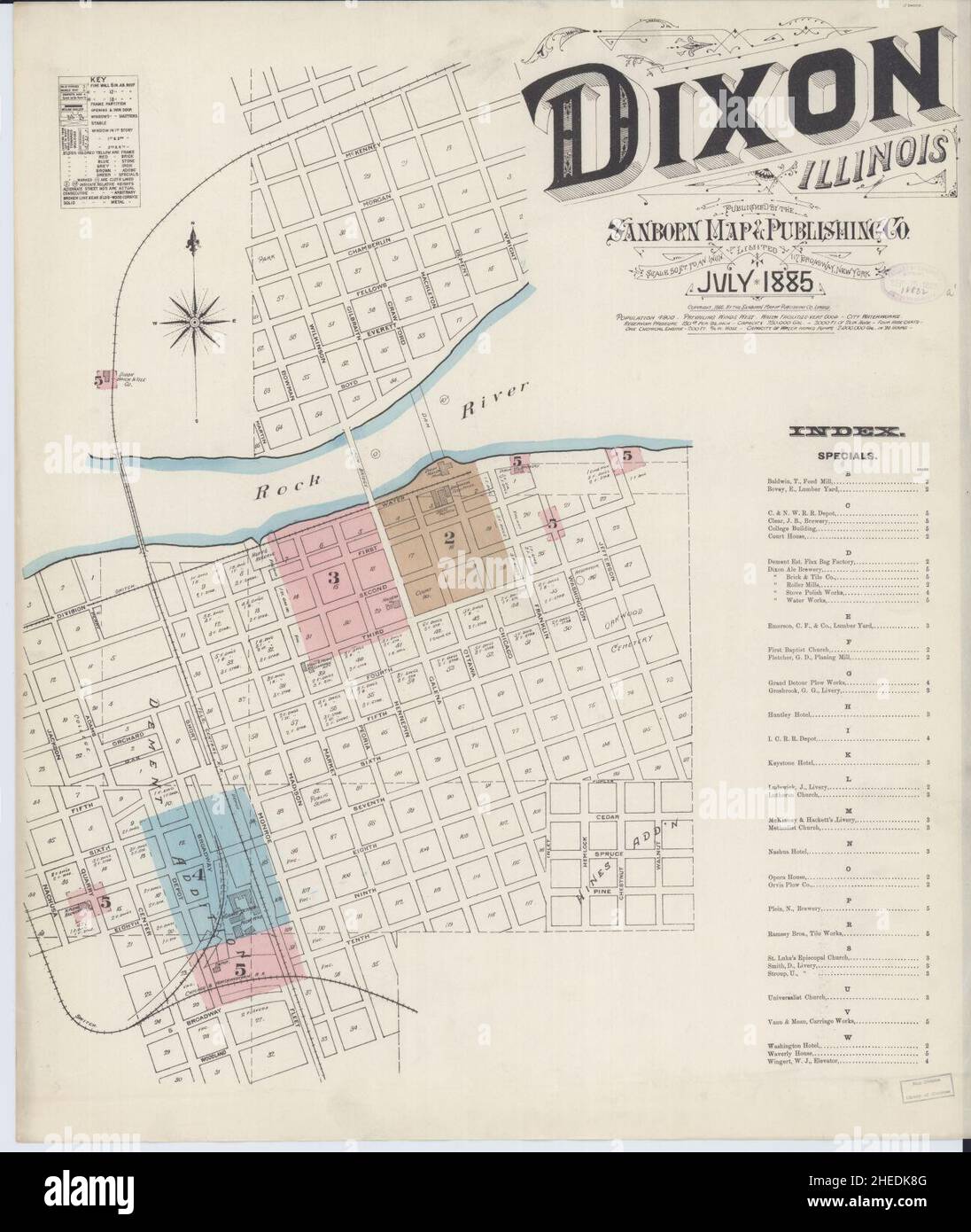 Dixon county map hi-res stock photography and images - Alamy