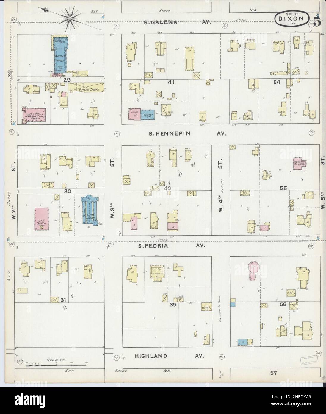 Dixon illinois map hi-res stock photography and images - Alamy