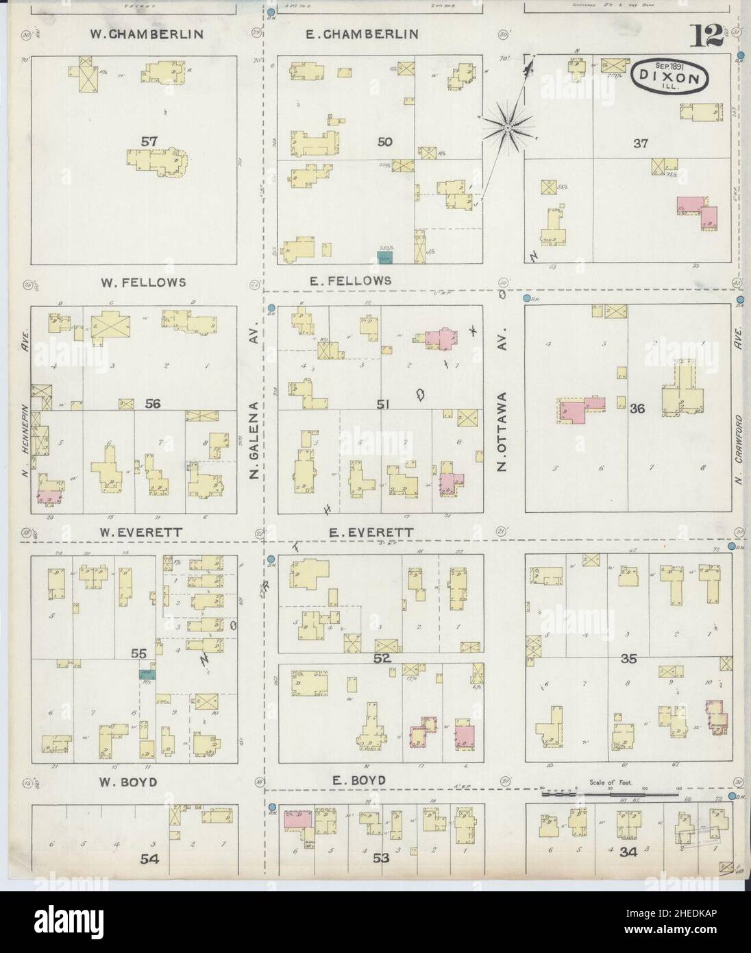 Dixon county map hi-res stock photography and images - Alamy