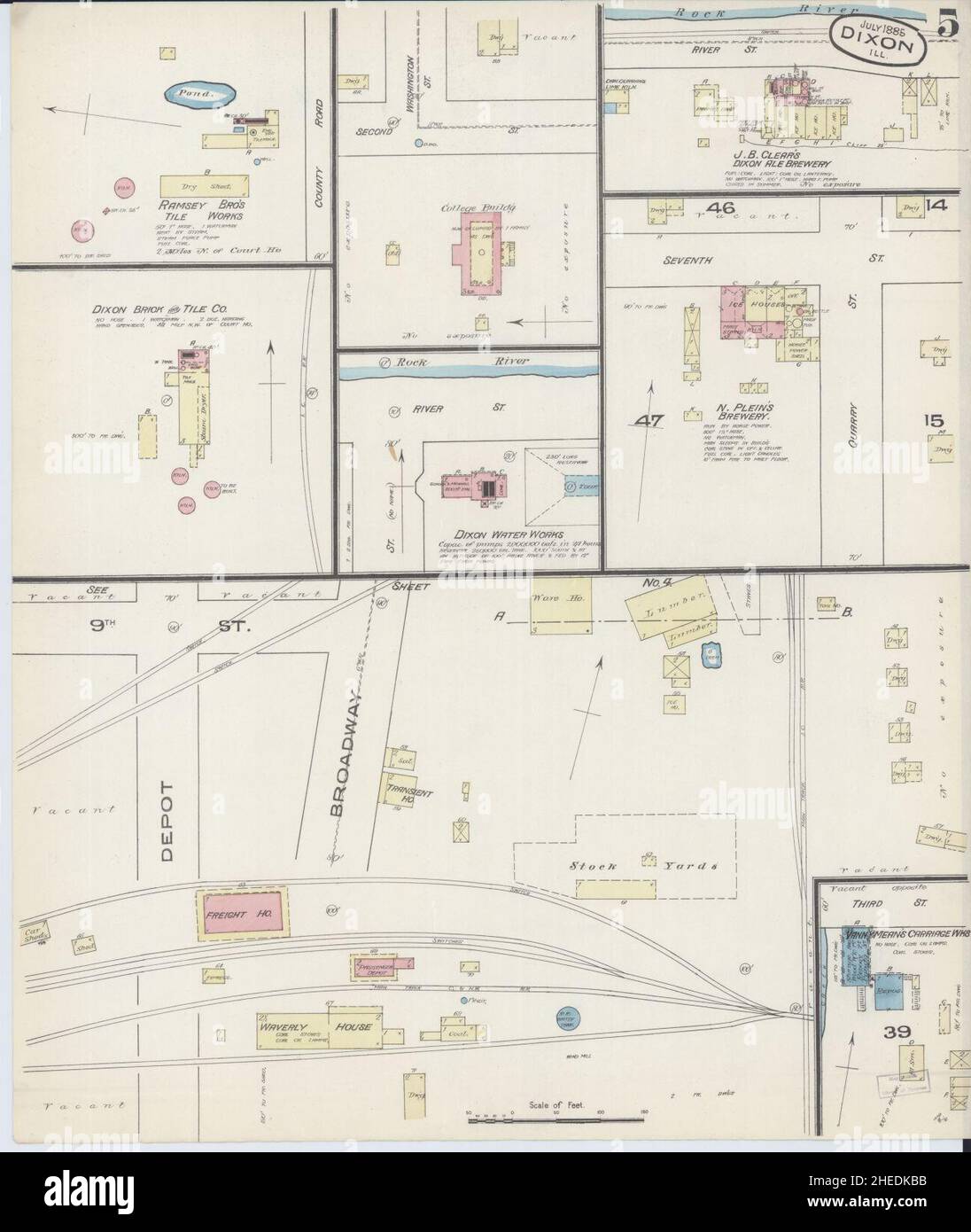 Dixon illinois map hi-res stock photography and images - Alamy