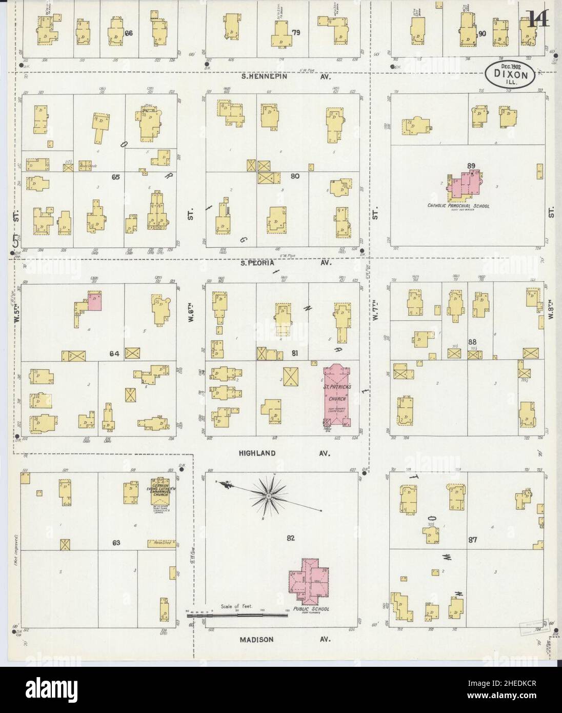 Dixon county map hi-res stock photography and images - Alamy