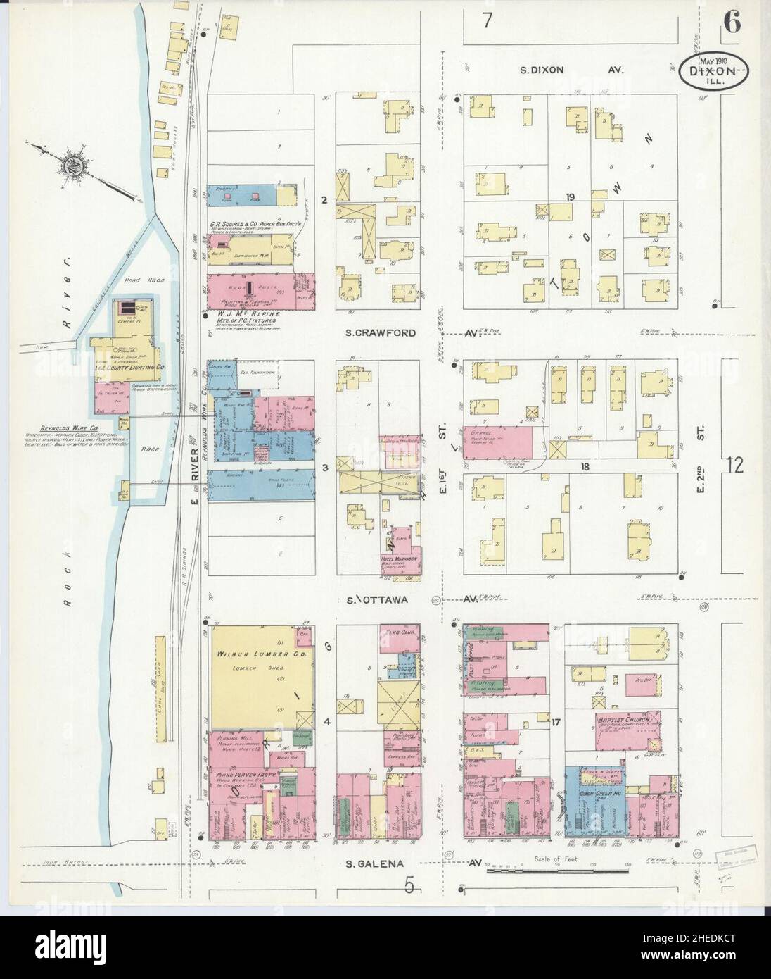 Dixon illinois map hi-res stock photography and images - Alamy