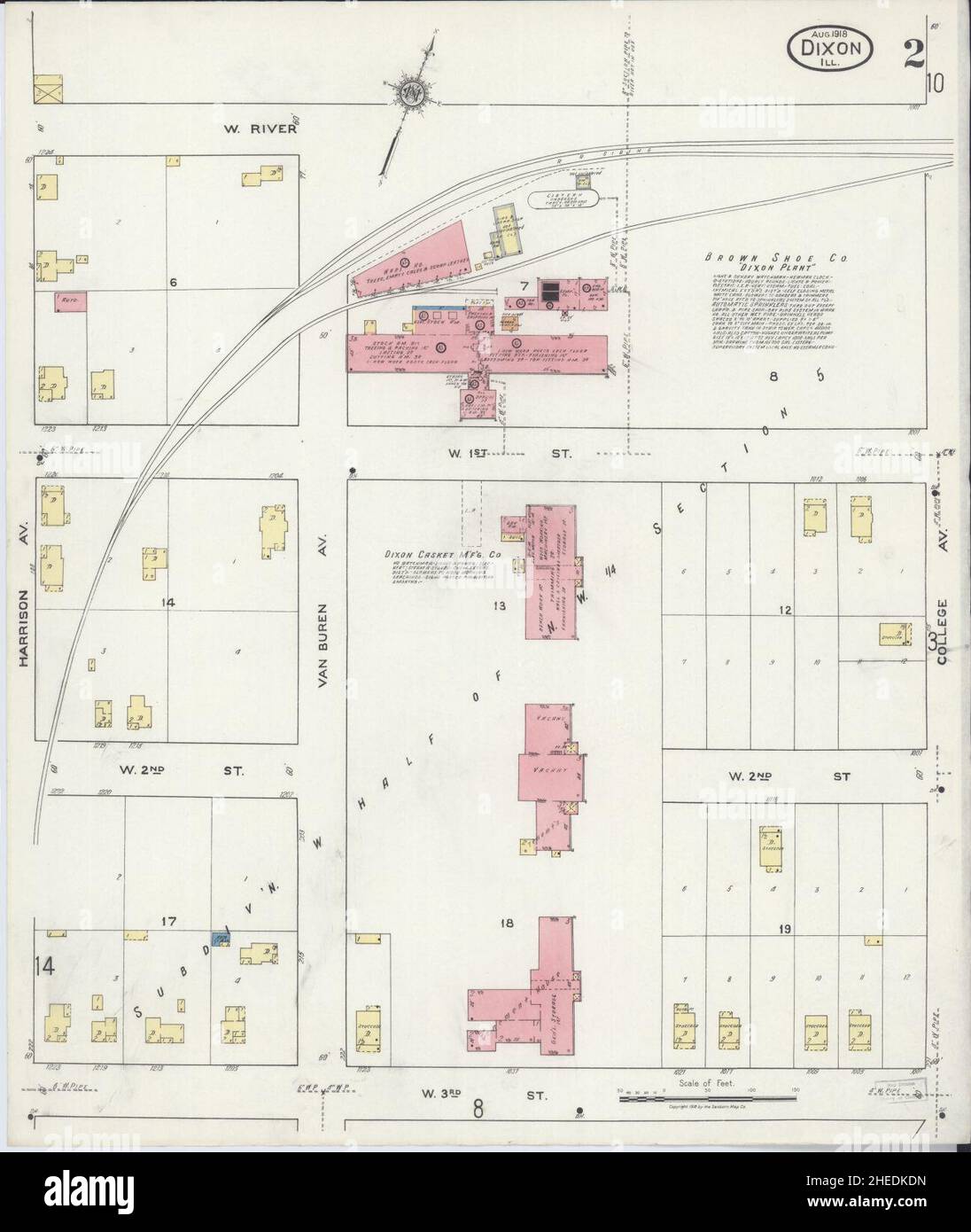 Dixon county map hi-res stock photography and images - Alamy
