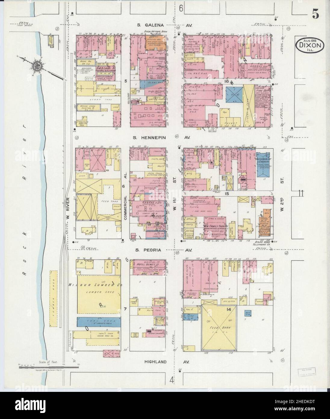 Dixon illinois map hi-res stock photography and images - Alamy
