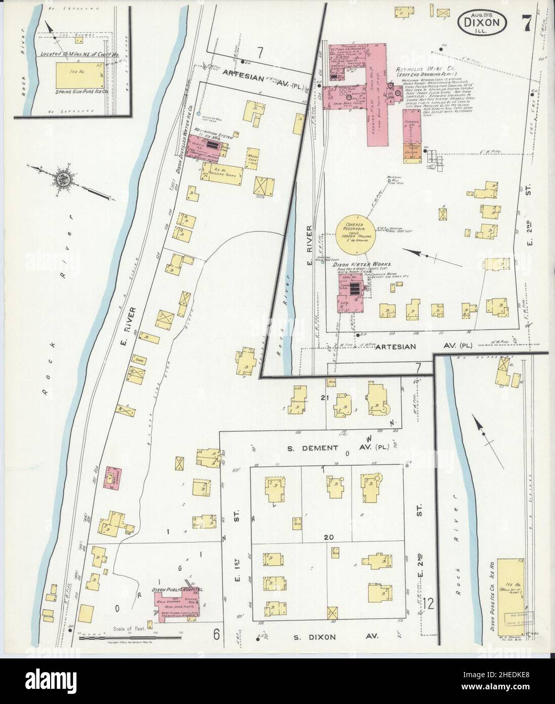 Dixon county map hi-res stock photography and images - Alamy
