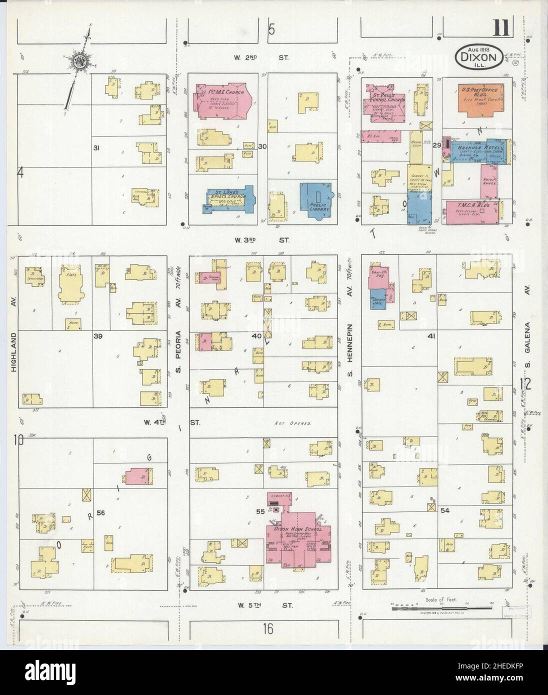Dixon illinois map hi-res stock photography and images - Alamy