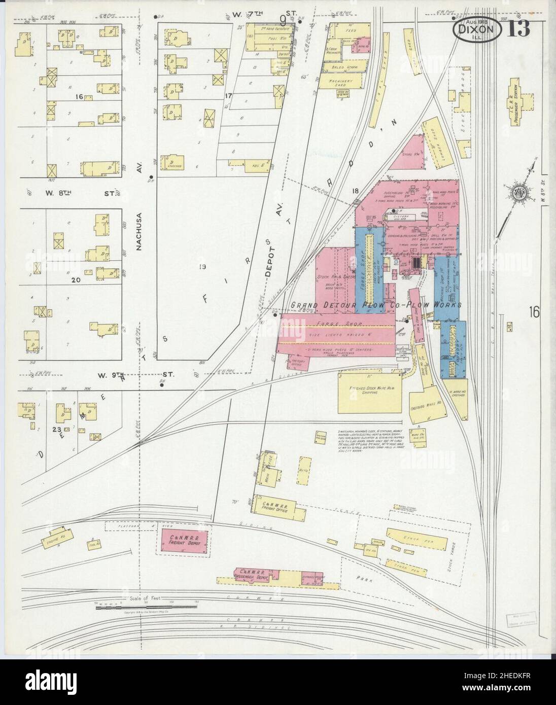 Dixon county map hi-res stock photography and images - Alamy