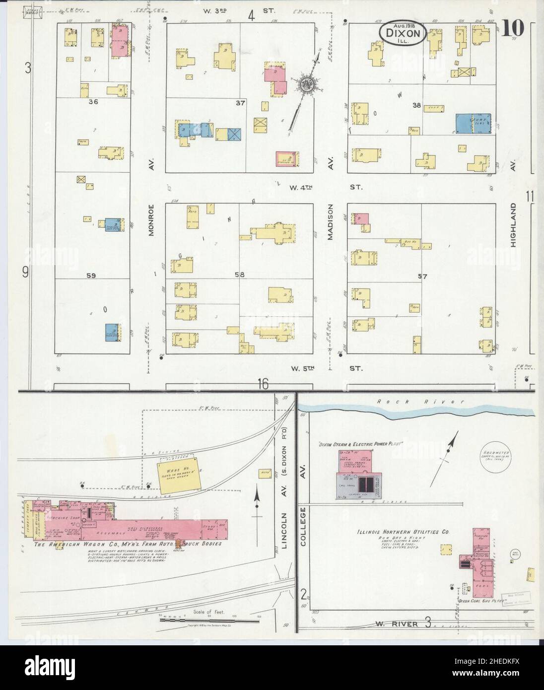 Dixon illinois map hi-res stock photography and images - Alamy