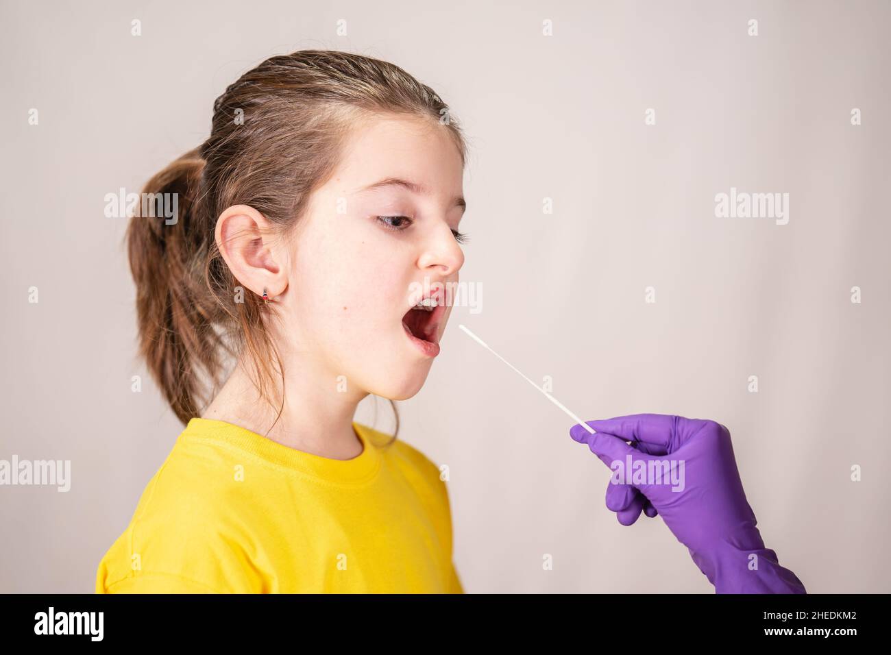 Rapid lateral flow coronavirus, COVID-19 test. Doctor Carrying Out ...