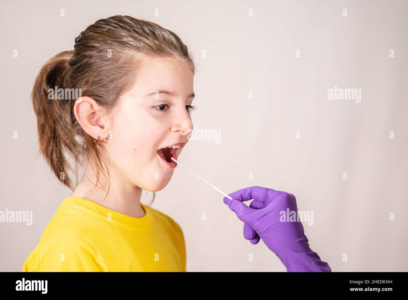 Rapid lateral flow coronavirus, COVID-19 test. Doctor Carrying Out ...