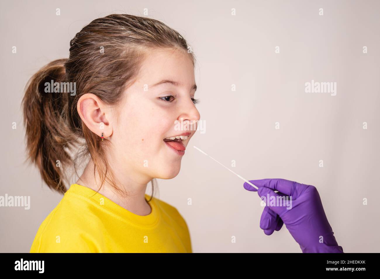 Rapid lateral flow coronavirus, COVID-19 test. Doctor Carrying Out ...