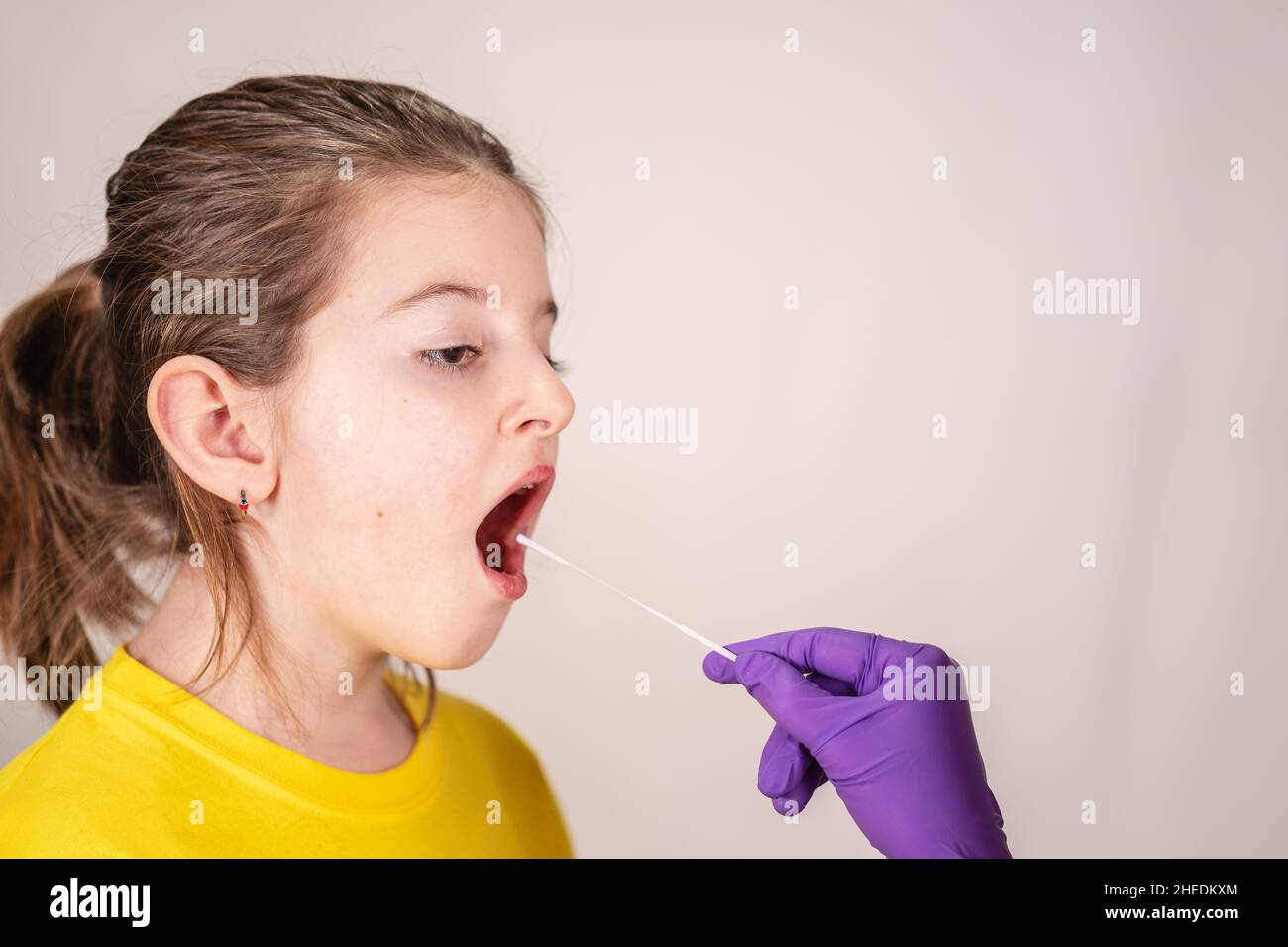 Rapid lateral flow coronavirus, COVID-19 test. Doctor Carrying Out ...