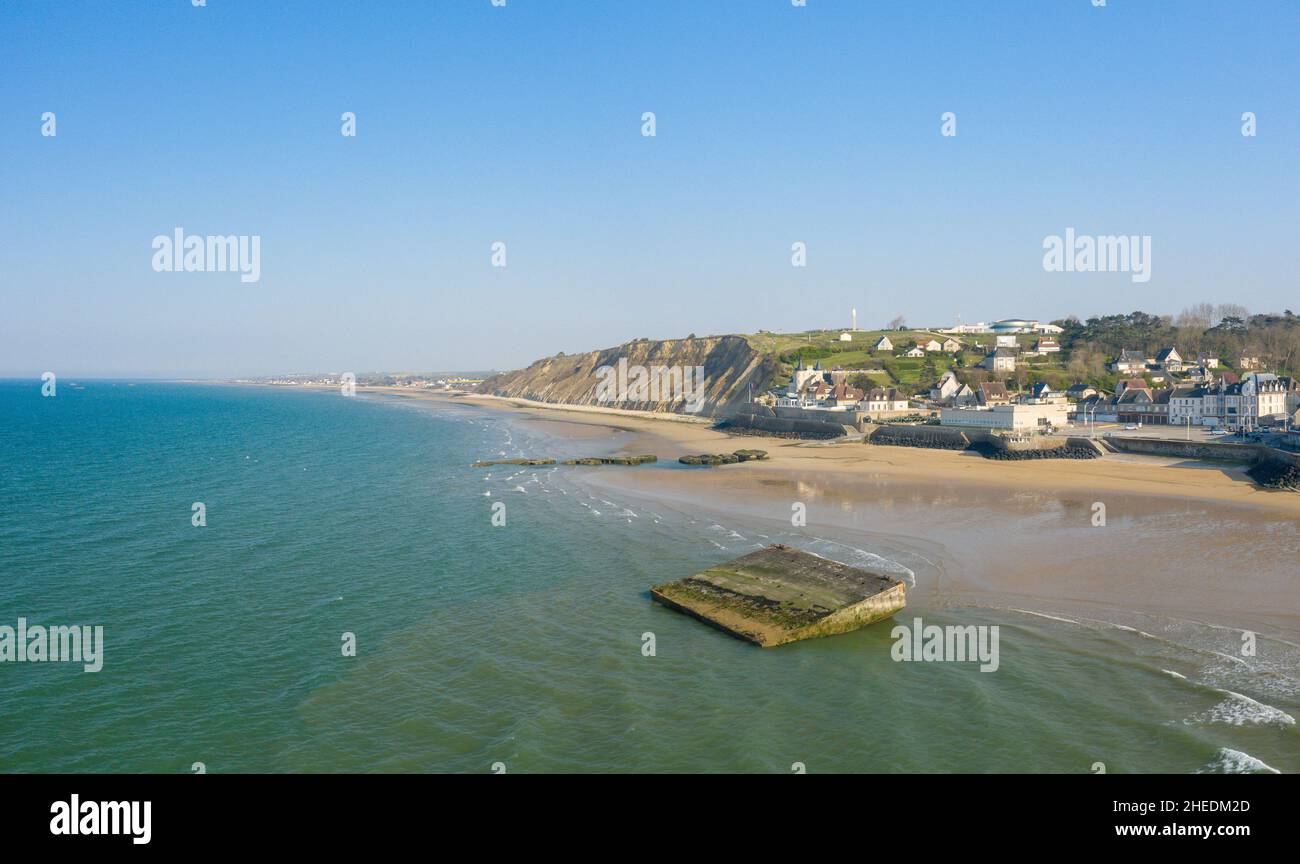 Arromanche aerial hi-res stock photography and images - Alamy