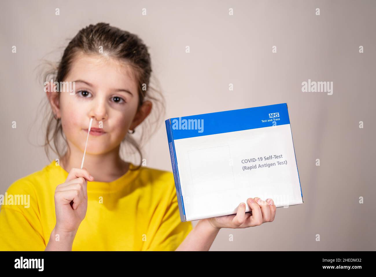 Rapid lateral flow coronavirus, COVID-19 test. Doctor Carrying Out ...