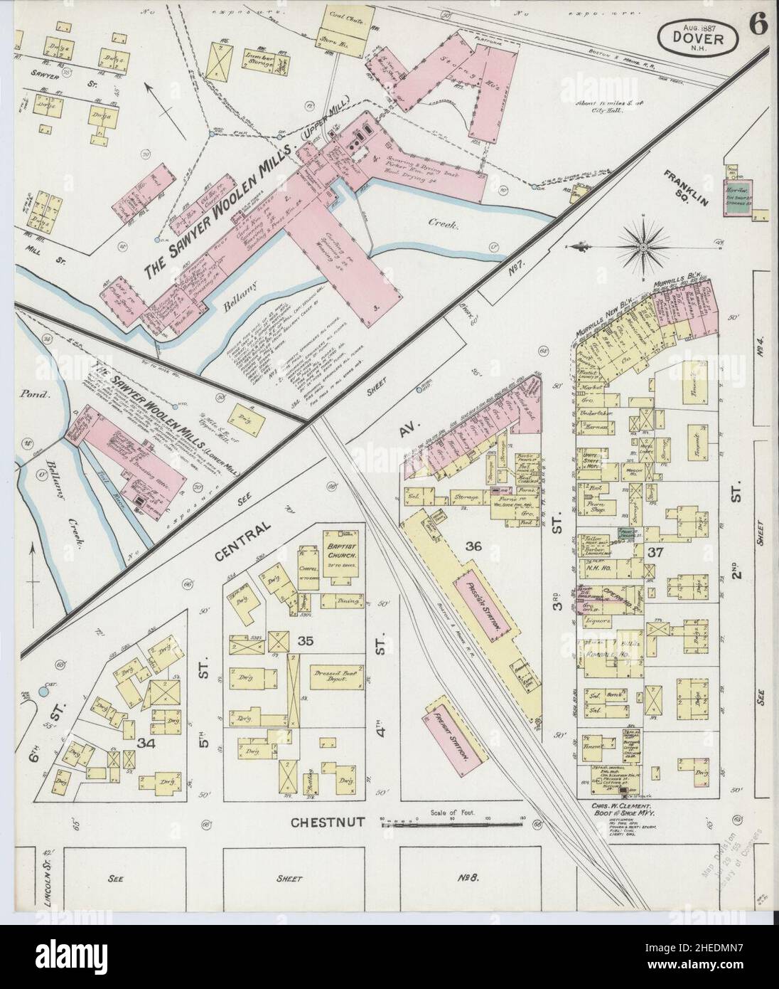 Sanborn Fire Insurance Map from Dover, Strafford County, New Hampshire ...