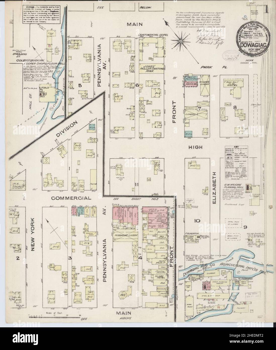 Map of dowagiac hi-res stock photography and images - Alamy