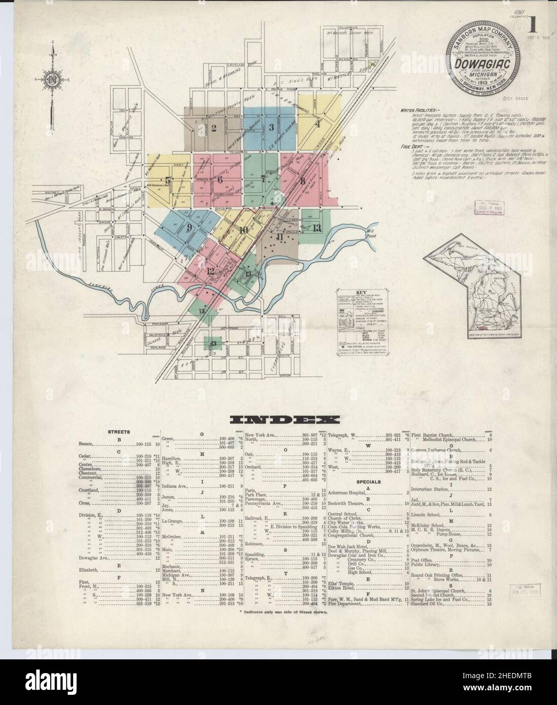 Map of dowagiac hi-res stock photography and images - Alamy