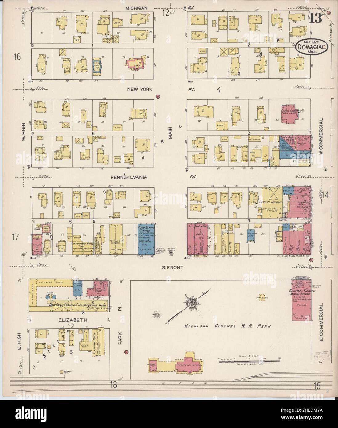Map of dowagiac hi-res stock photography and images - Alamy
