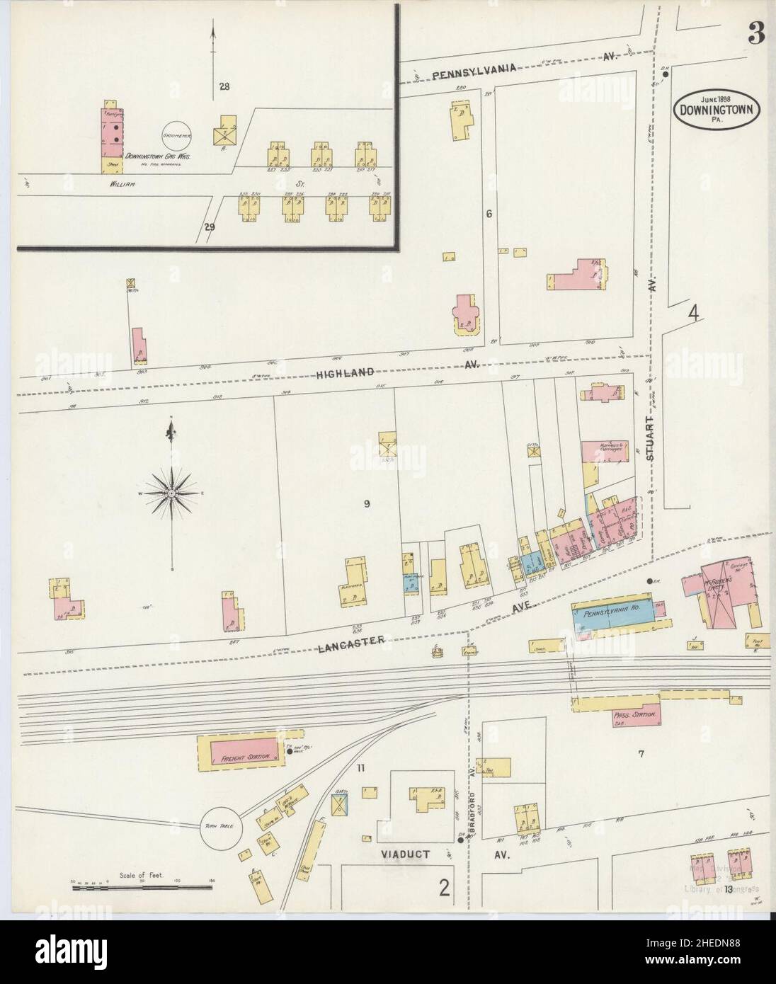 Downingtown map hi-res stock photography and images - Alamy